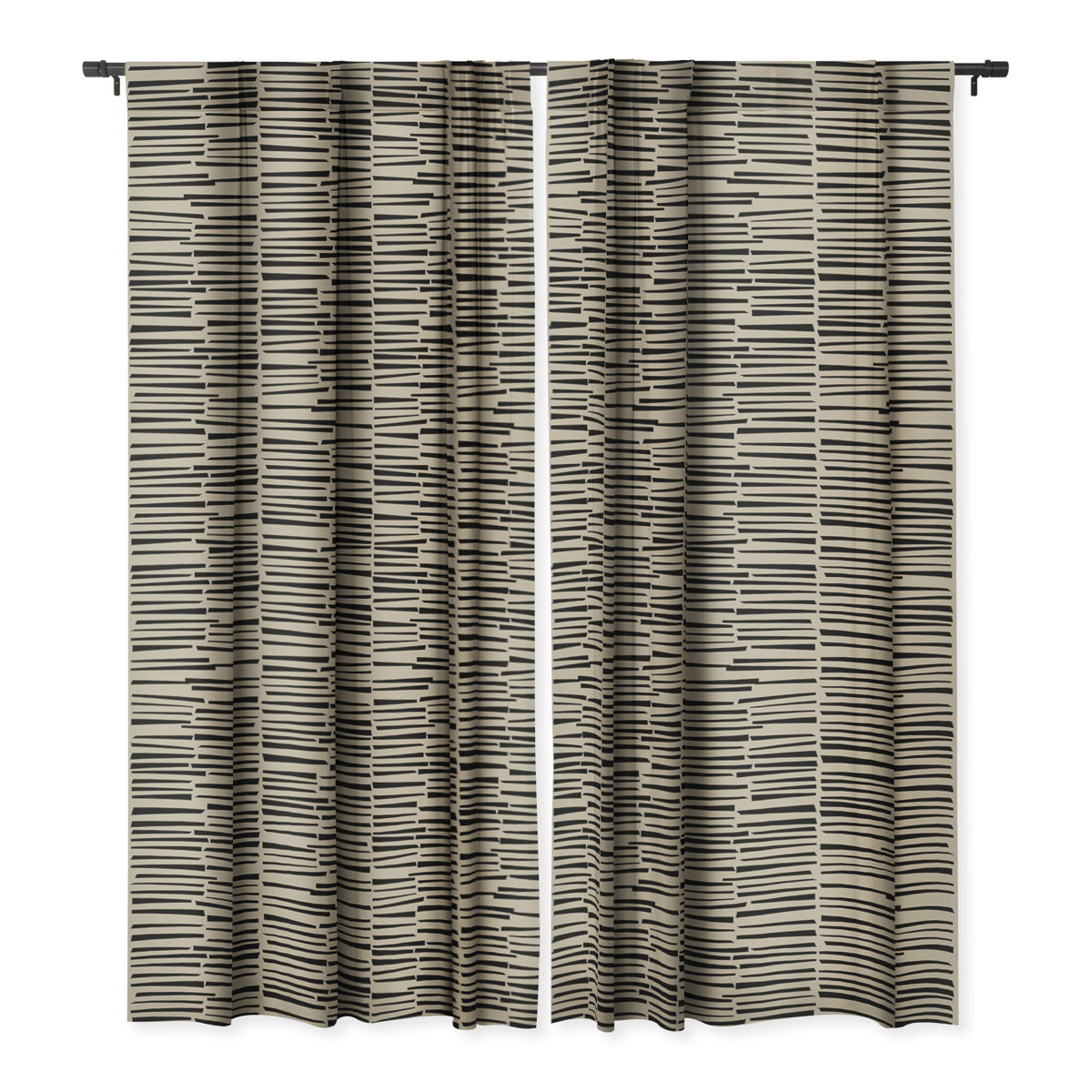 Hokku Designs Mirimo Dacca Black Blackout Window Curtian Set of 2 ...