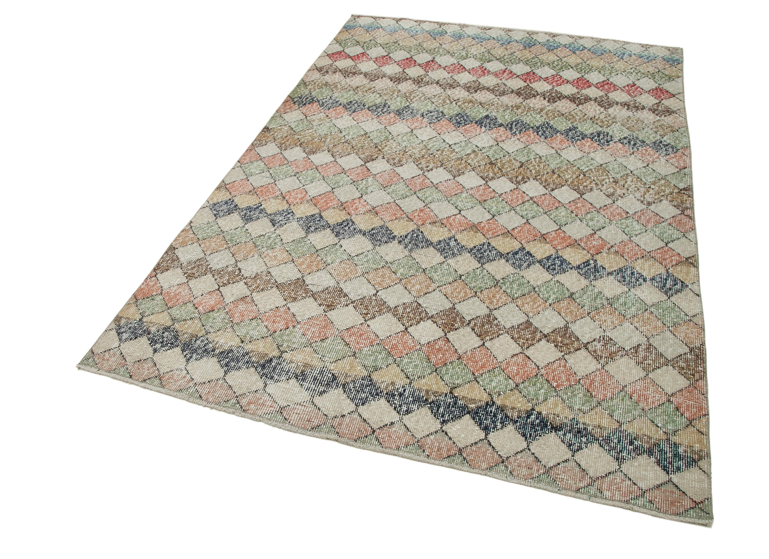 Foundry Select Ryma Checkered Machine Woven Rectangle 5' x 7'2" Cotton ...
