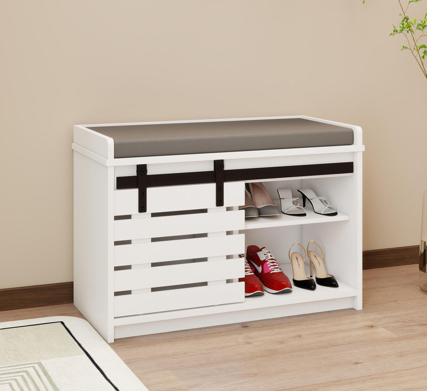 Ophelia & Co. Modern Shoe Storage Bench: A 2 - Tiered Entryway ...