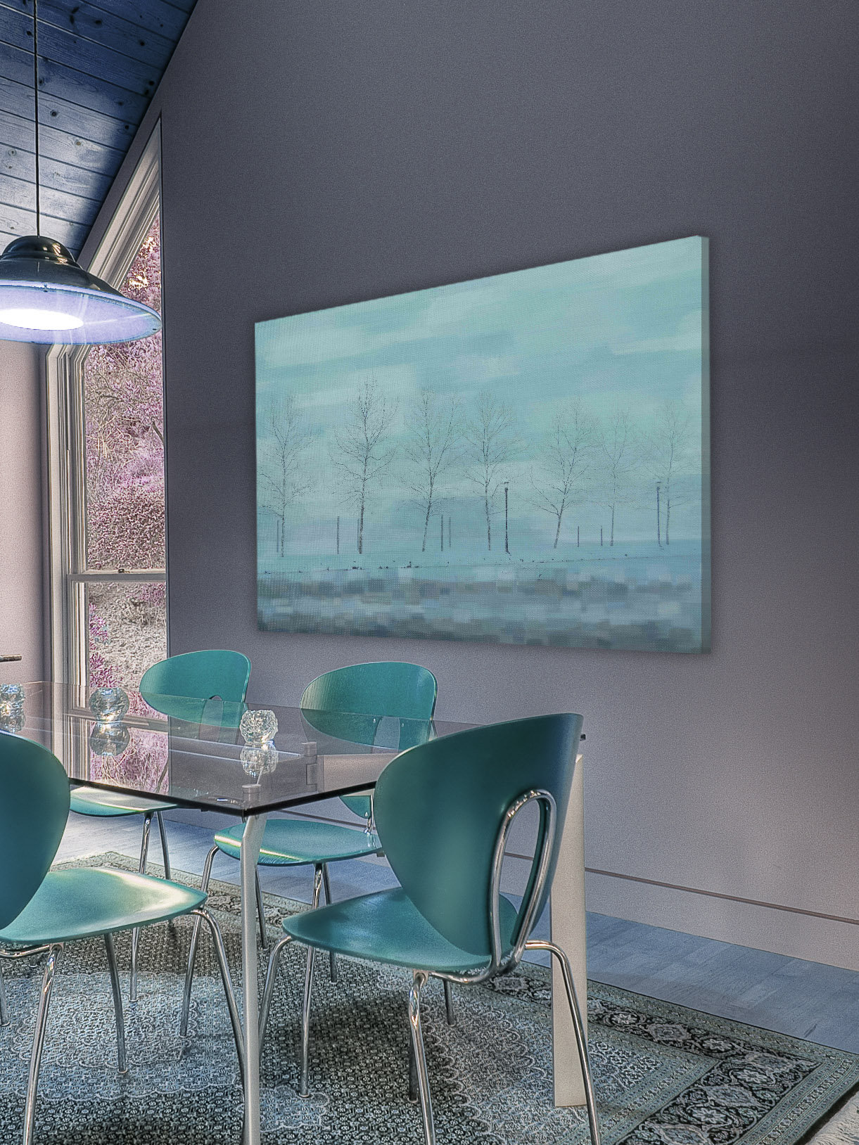 Parvez Taj 'Snowy Forest' by Parvez Taj Painting Print on Wrapped ...