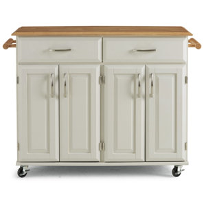 Charlton Home® Hamilton Solid Wood Kitchen Cart & Reviews | Wayfair