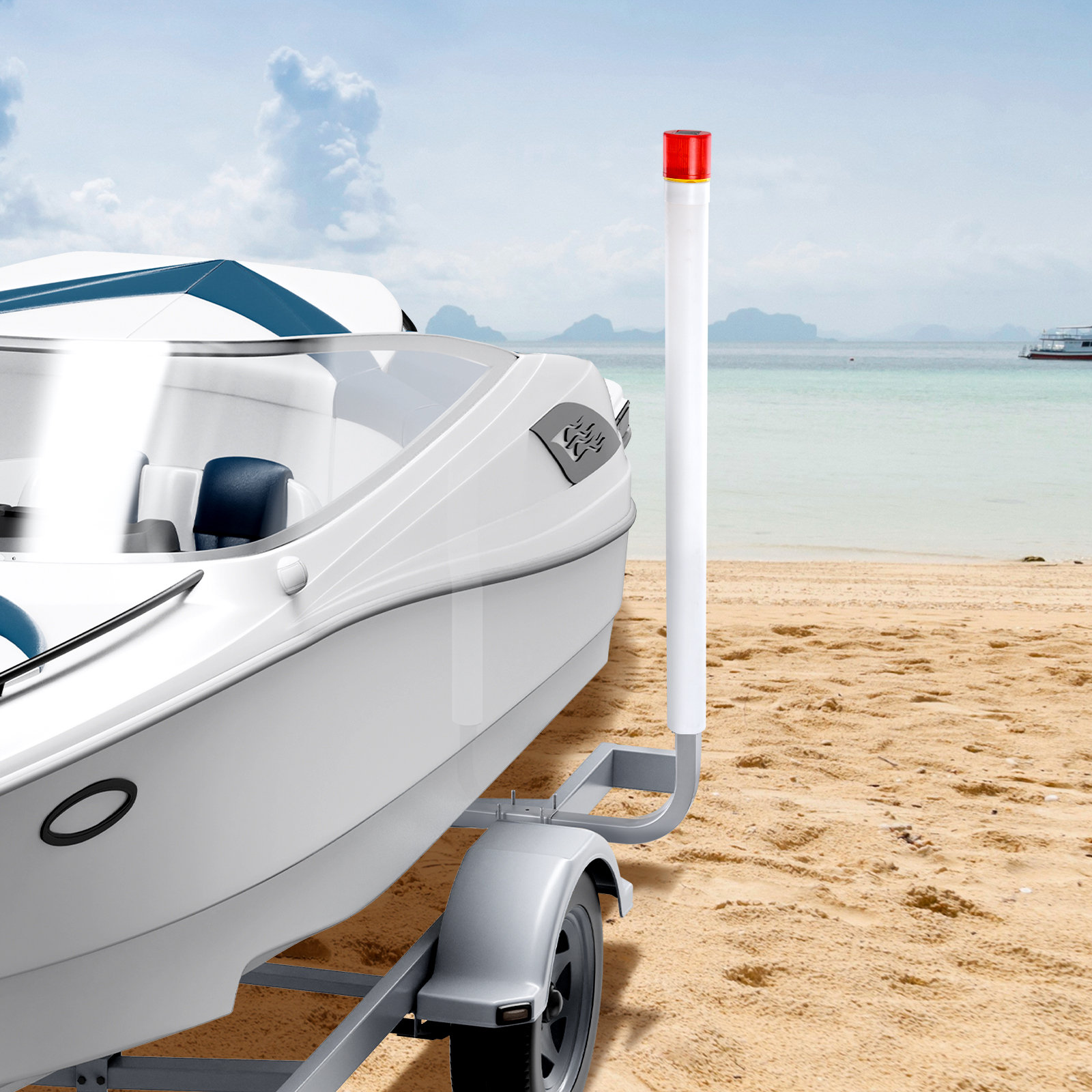 VEVOR Marine Trailer Guide Set, 46” LED Illuminated Guide Poles | Wayfair