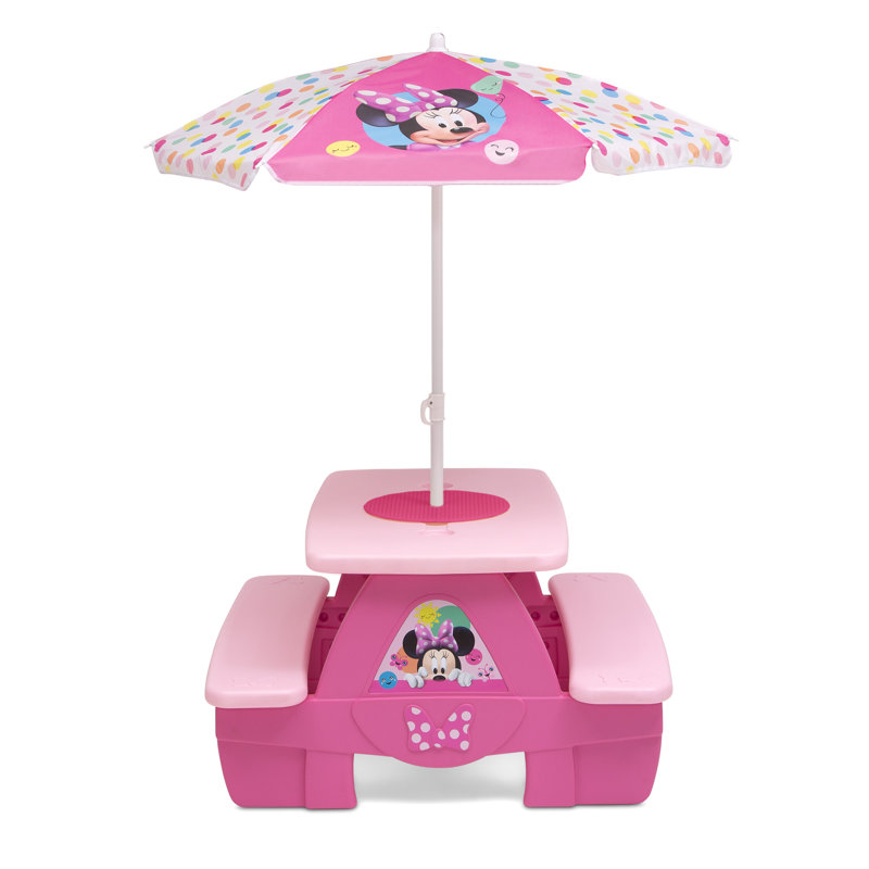 Delta Children Disney Minnie Mouse 4 Seat Activity Picnic Table With ...