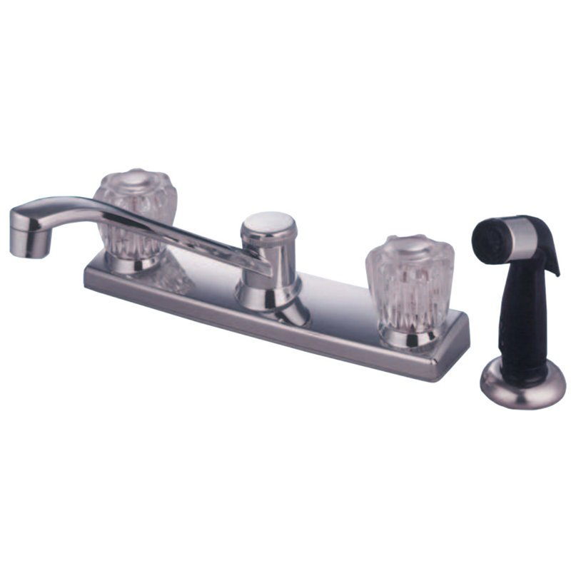 Kingston Brass Americana Two-Handle 4-Hole 8" Centerset Kitchen Faucet ...