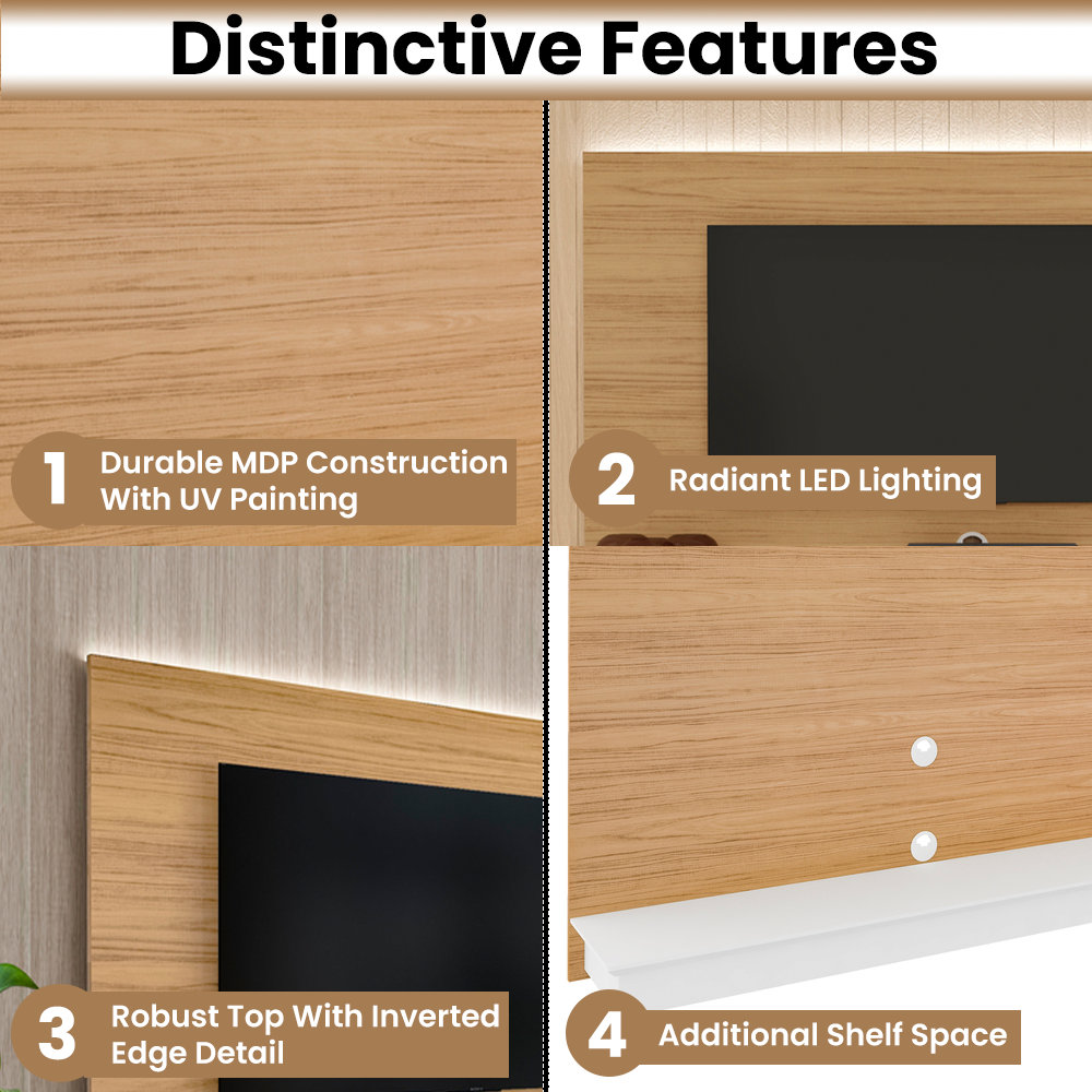 Wrought Studio Dymphia Floating Entertainment Centre for TVs up to 55 ...