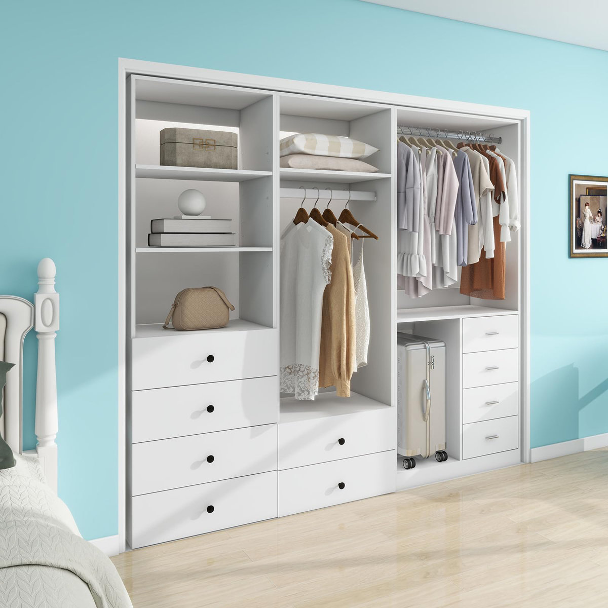 Latitude Run® Built in Closet Organizer Systems: Walk-in Closet ...