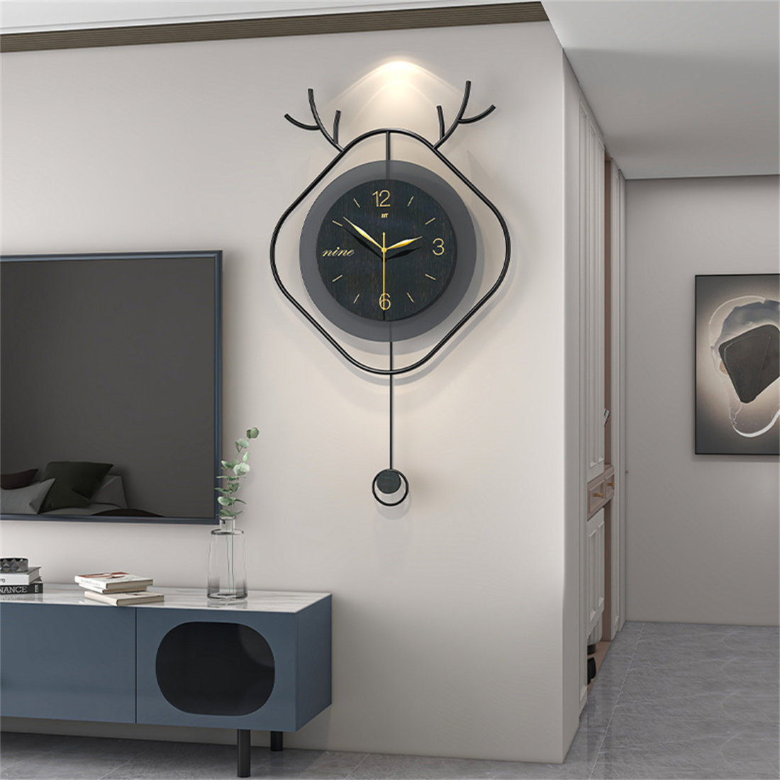 Trinx Modern Minimalist Wall Clock For Living Room, Entryway & Dining ...