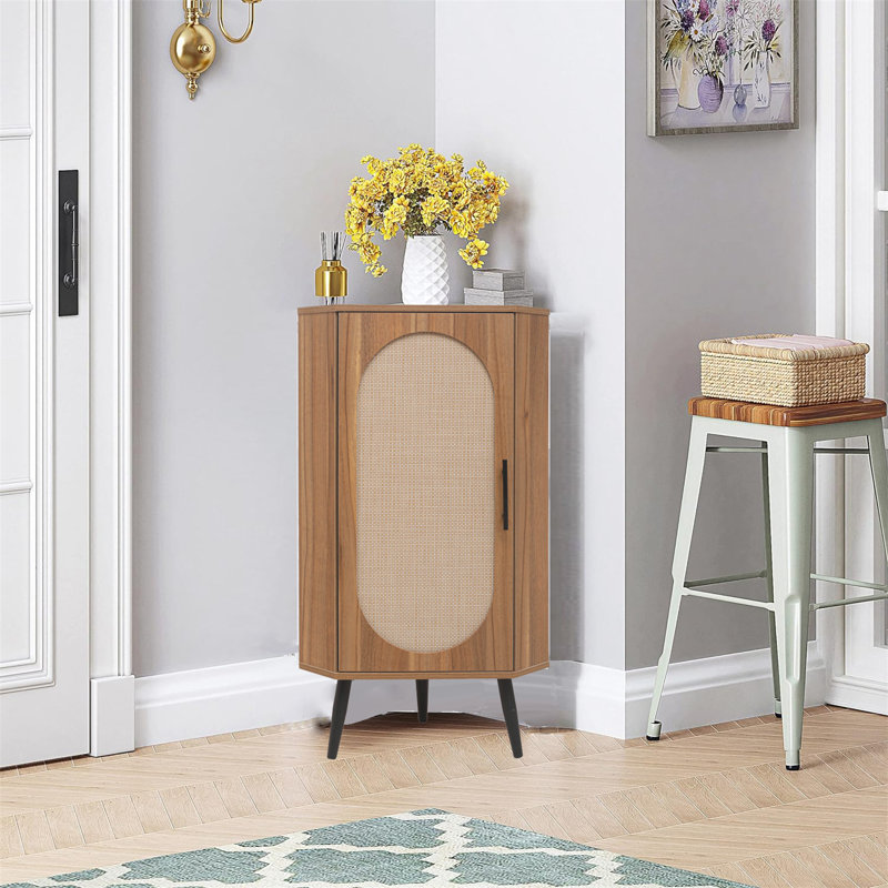 Bay Isle Home™ Corner Shelf Stand Cabinet | Wayfair