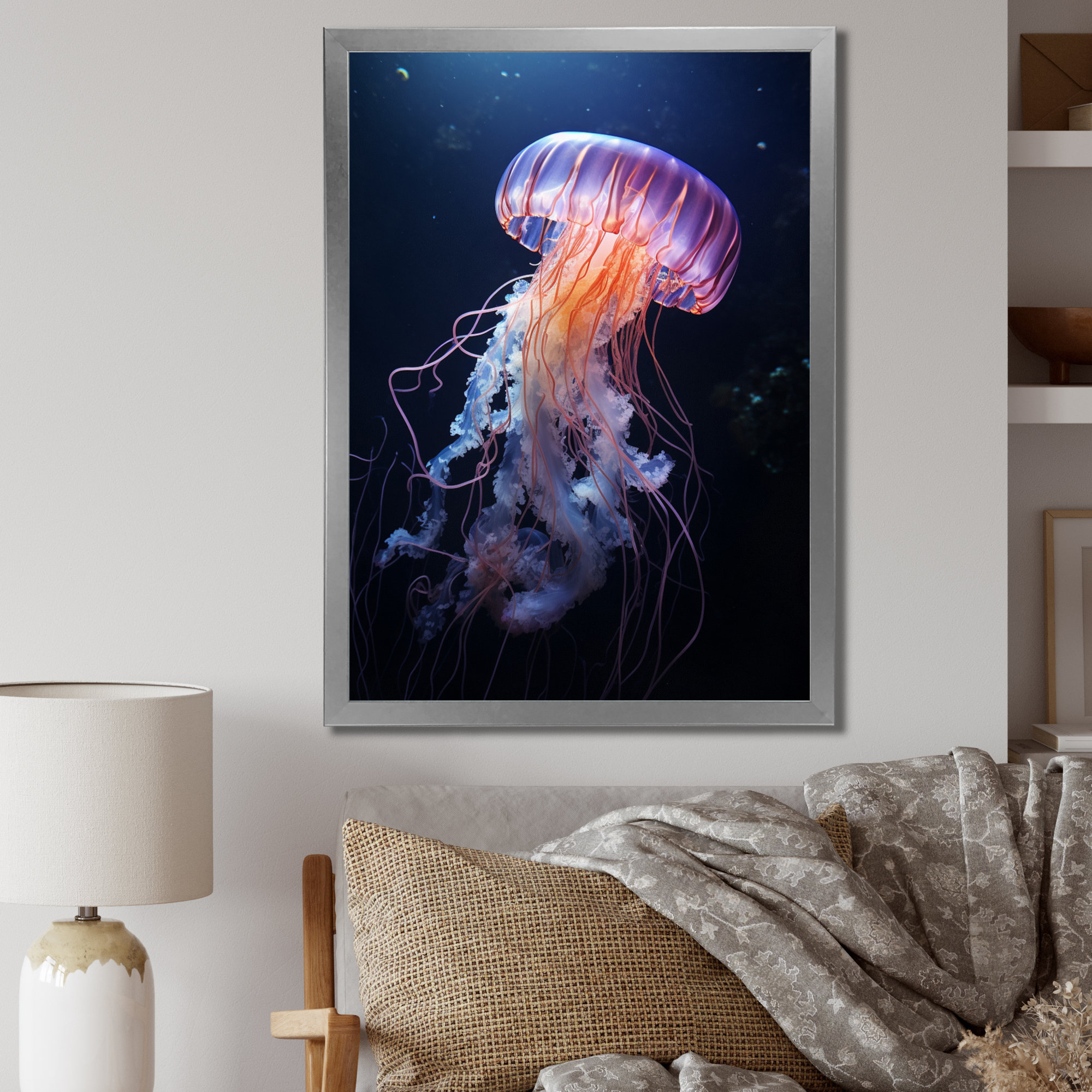 Dovecove Toppino Ethereal Glow Jellyfish II On Canvas Print | Wayfair