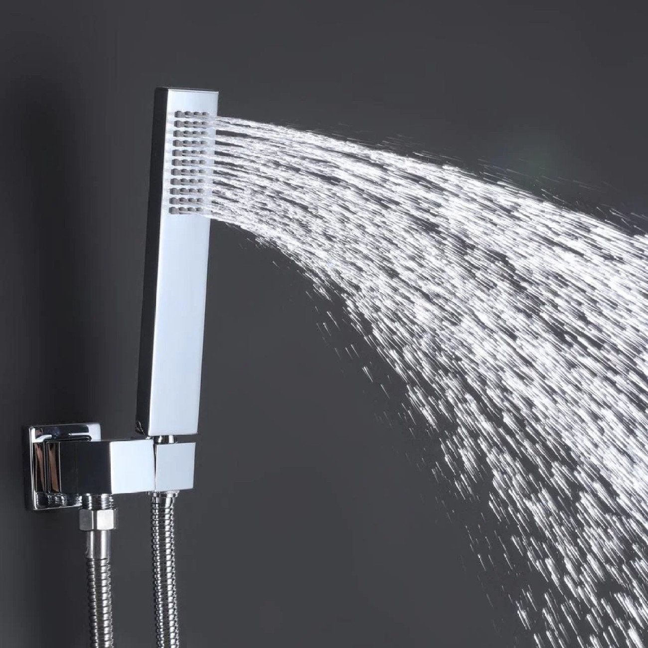 HEIMAO Luxury Thermostatic Mixer Shower System Rainfall With Set Shower ...