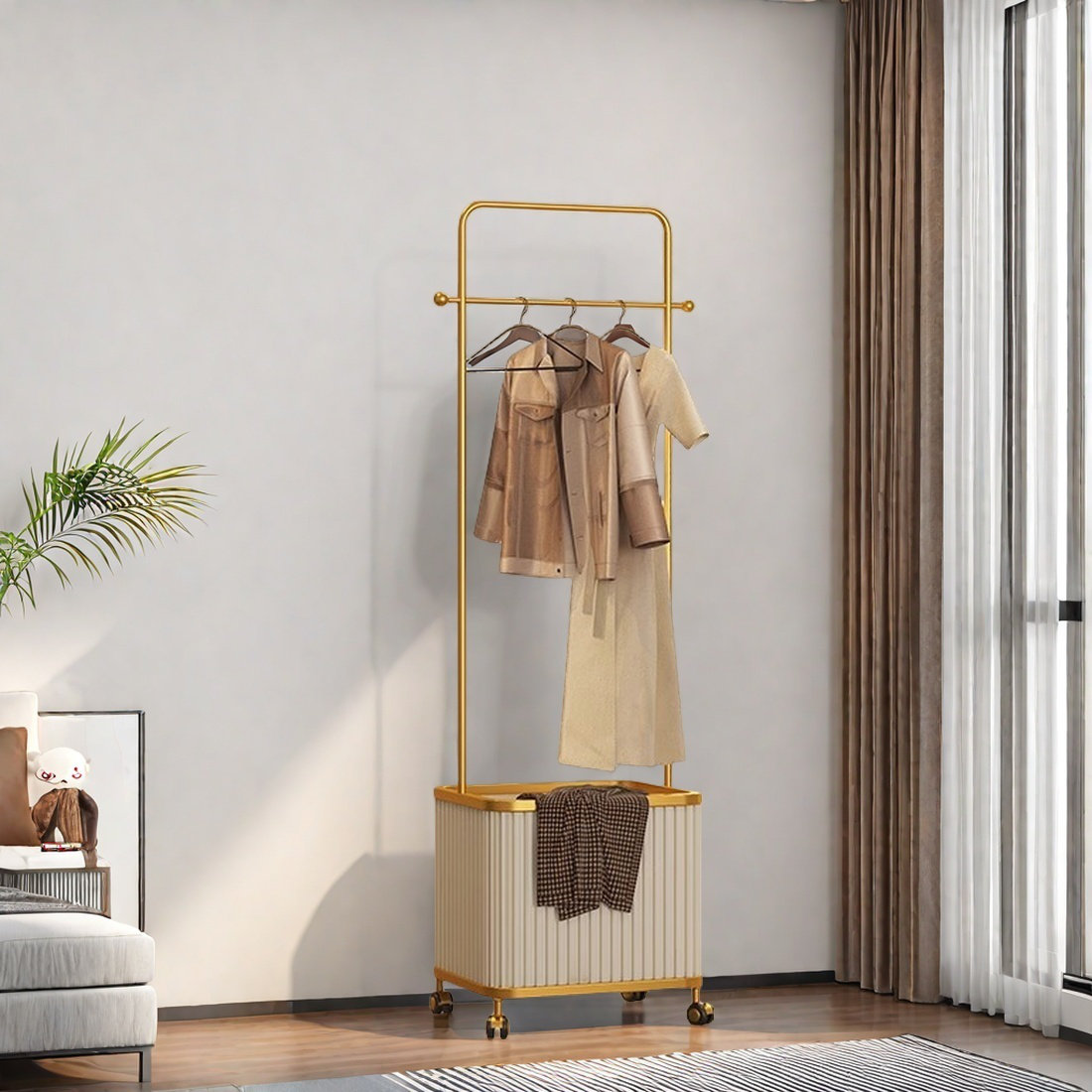 Mercer41 Large - Capacity Hall Tree with Wheels - Wayfair Canada