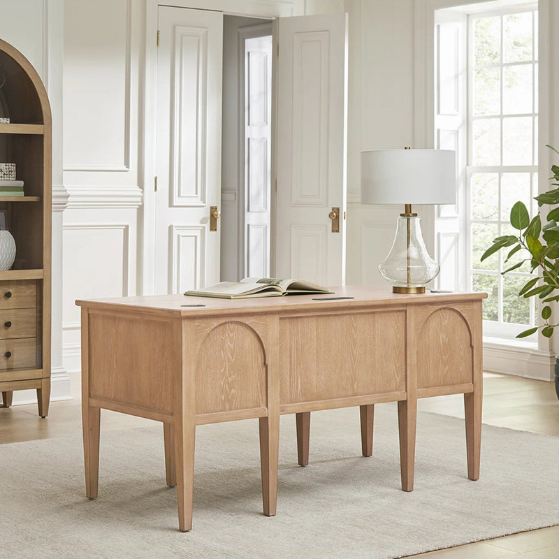 Birch Lane™ Gayle Solid Wood Executive Desk & Reviews | Wayfair