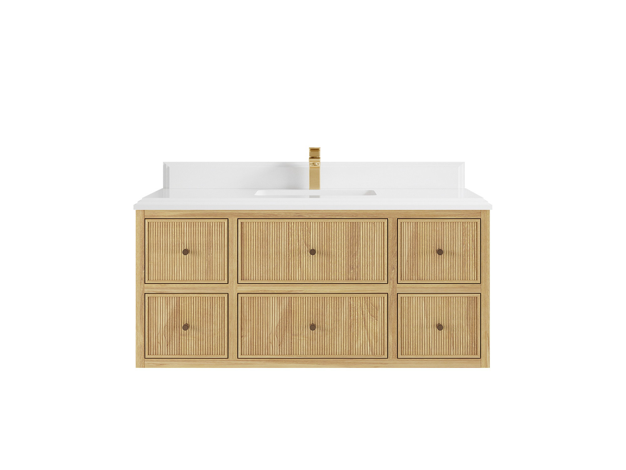 Hokku Designs Nedine 48'' Single Bathroom Vanity with Quartz Top | Wayfair