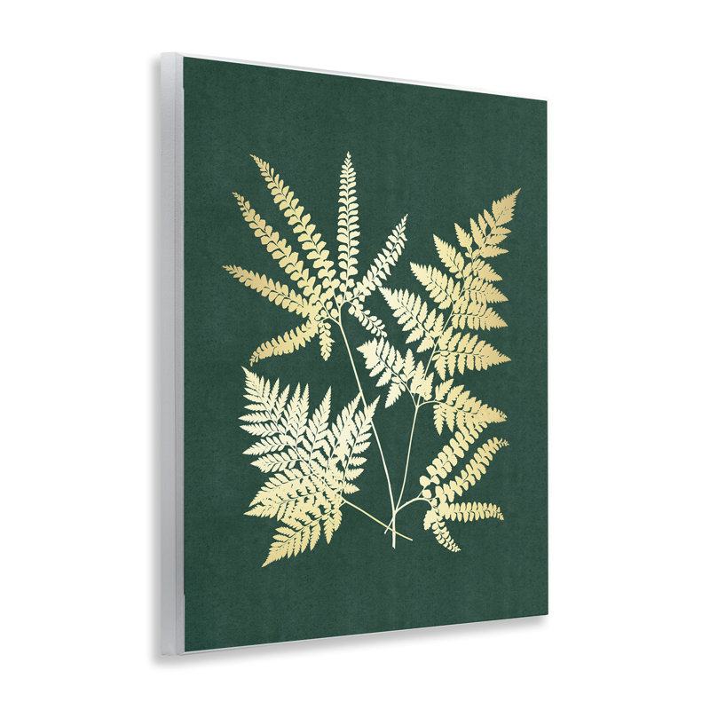 Dakota Fields Gilded Fern Leaves Wall Plaque Art by JJ Design House LLC ...