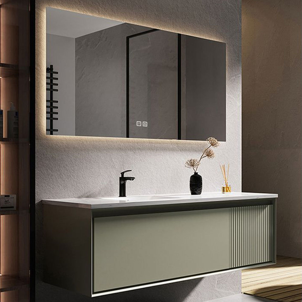 Brayden Studio 51.18" Single Bathroom Vanity Set with Slate Top with ...