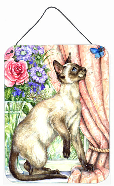 Caroline's Treasures Siamese cat with Butterfly by Debbie Cook Painting ...