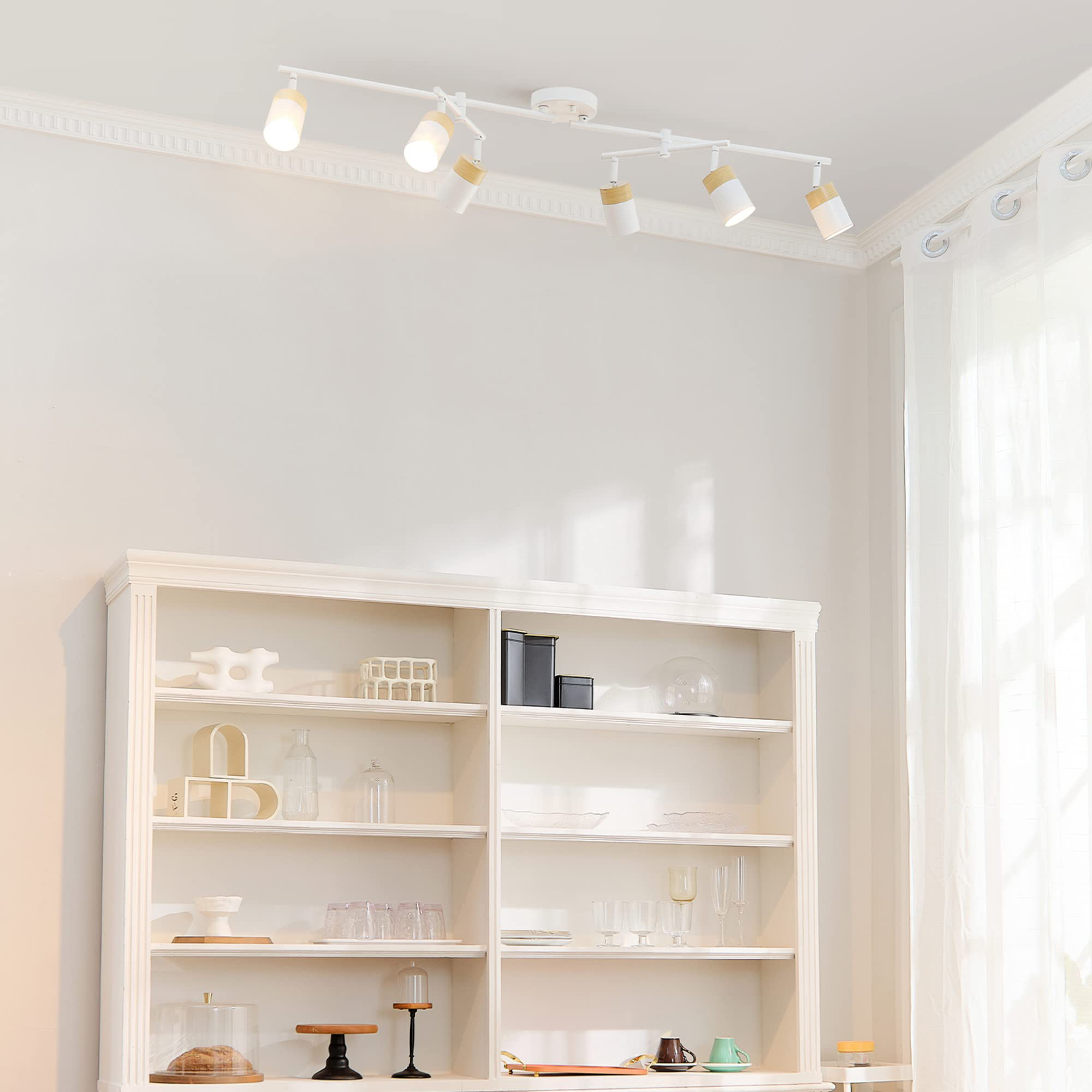 POGBUT 6-Light Track Lighting Swivel Bars, Adjustable Pivot Shades ...