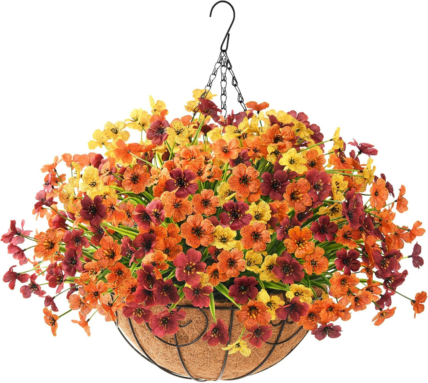 Ophelia & Co. Artificial Fake Fall Hanging Plants Flowers Basket For ...