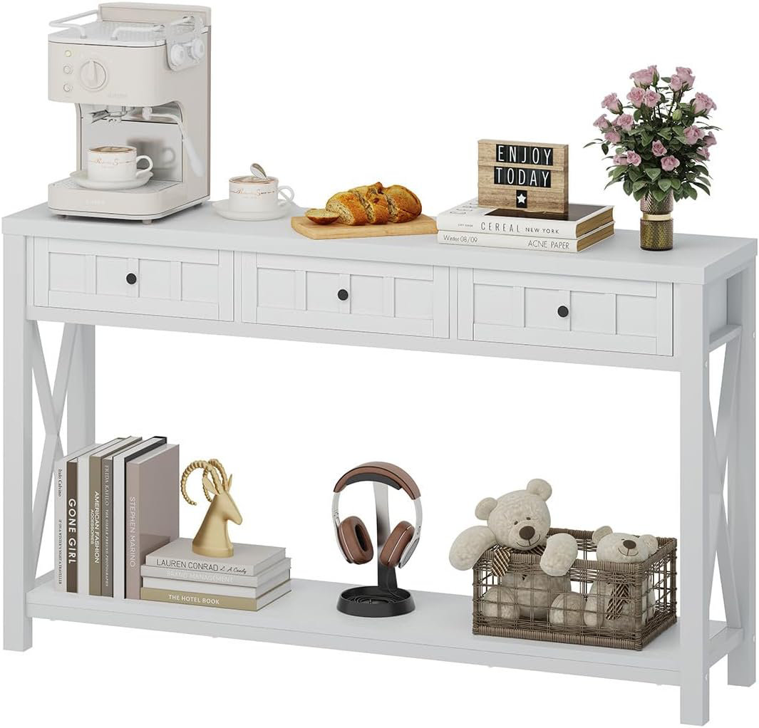 One Allium Way® Modern Console Table With 3 Drawers & 2 Shelves, 54.72 ...