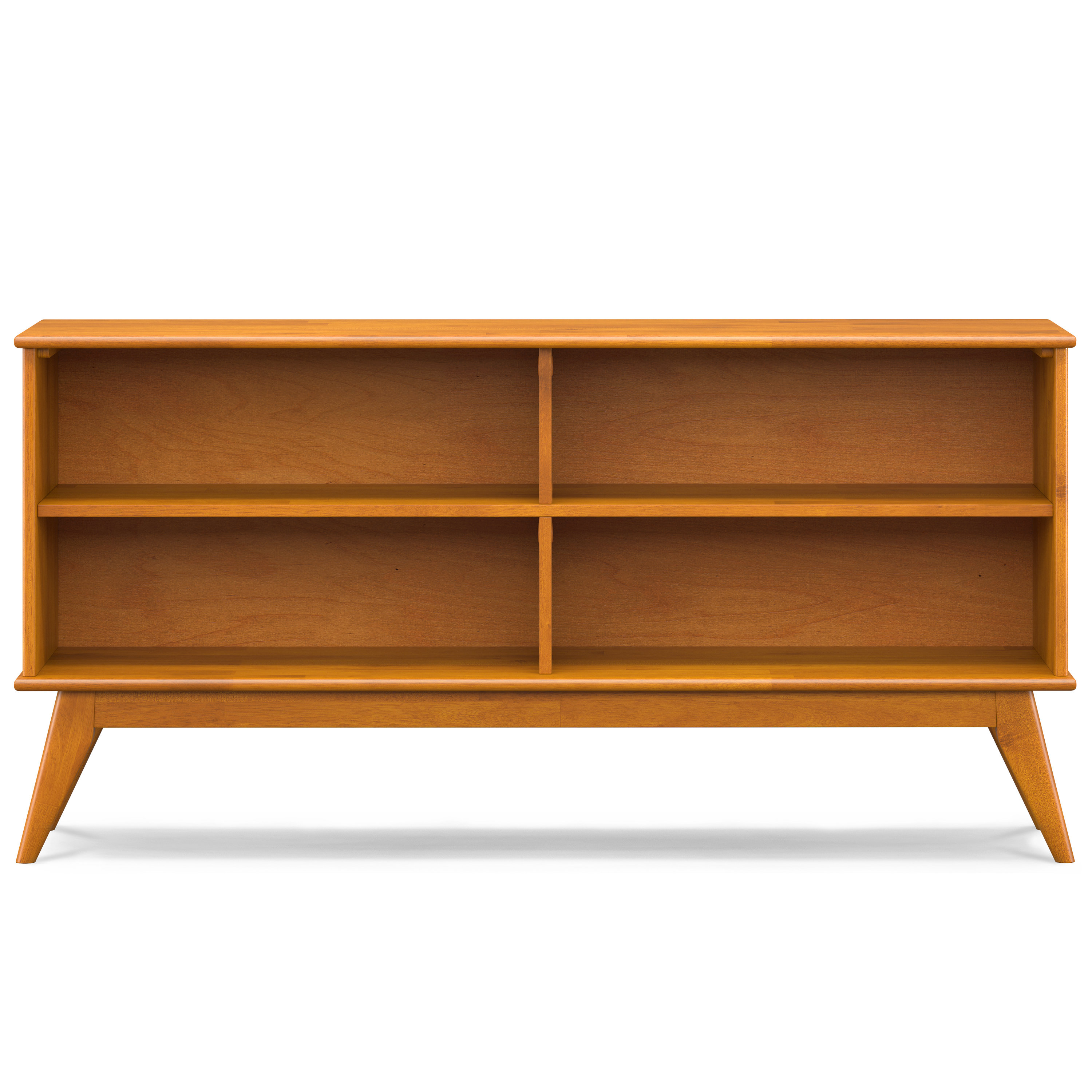 Simpli Home Draper 30" H x 64" W Solid Wood Standard Bookcase & Reviews ...