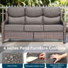 Red Barrel Studio® High Back Outdoor Furniture With 6-Inch Extra Thick ...