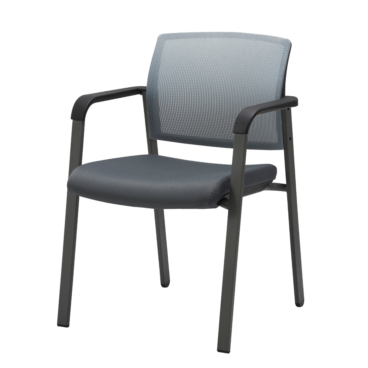 CLATINA Breathable Mesh Back Metal Frame Stackable Chair with Padded ...
