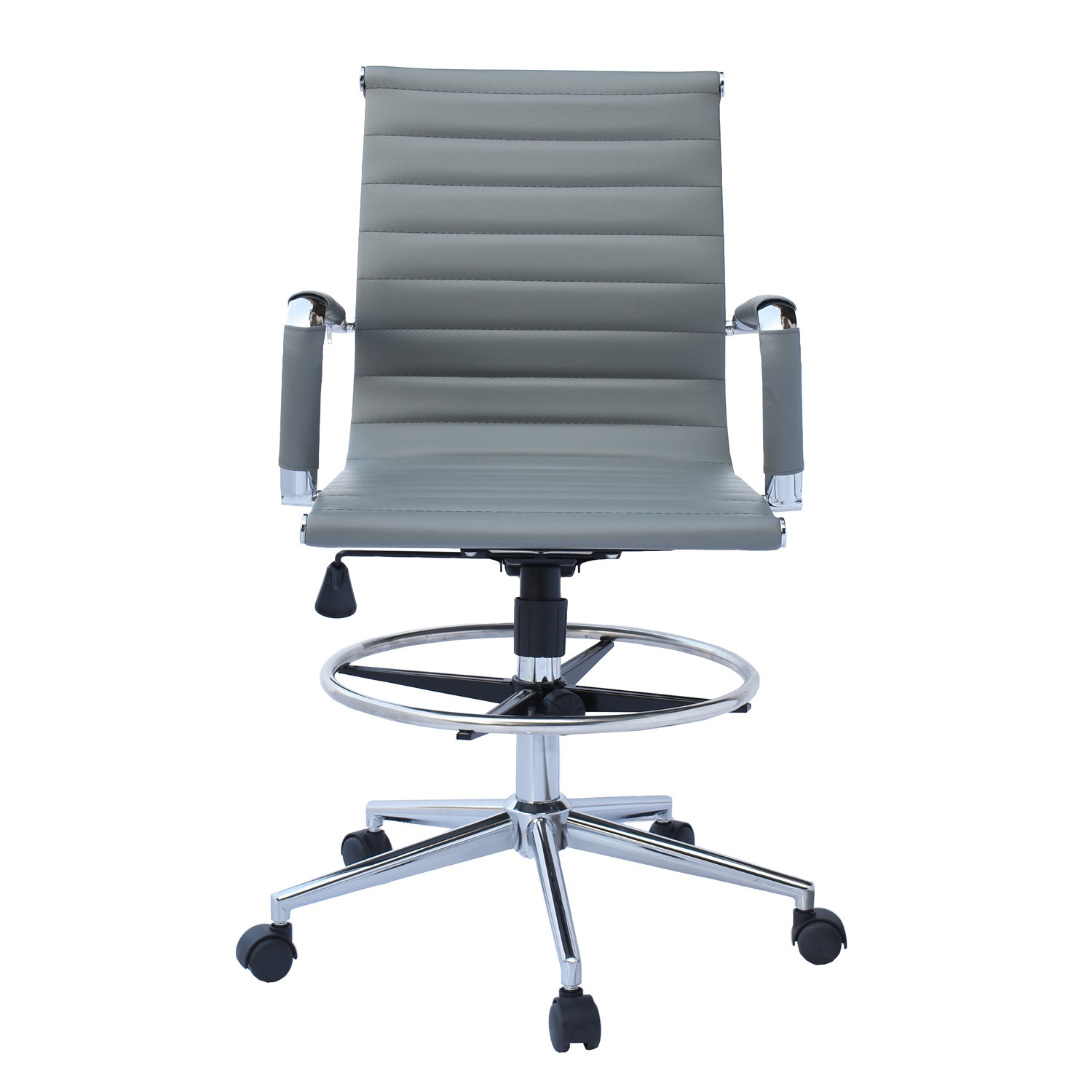 Hokku Designs Set of 2 Modern Ergonomic PU Leather Mid Back Chair ...