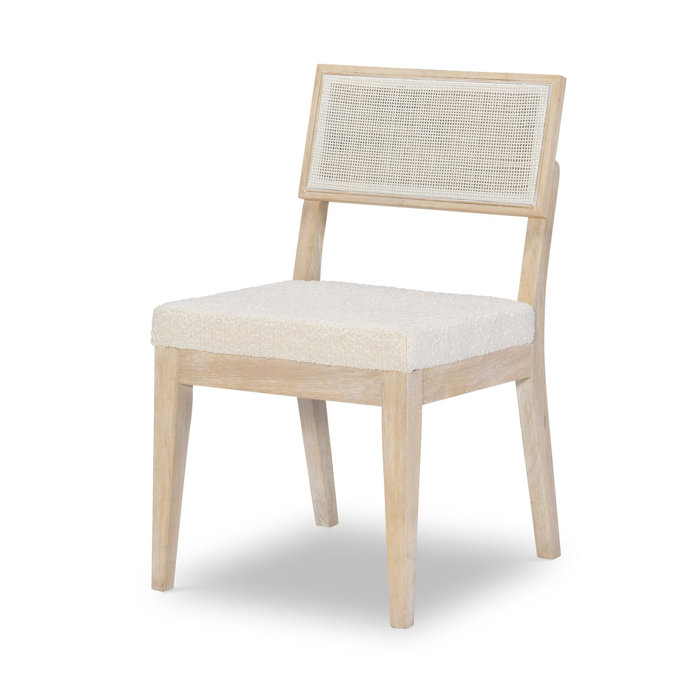 Biscayne Low Back Side Chair in Brown/White | AllModern