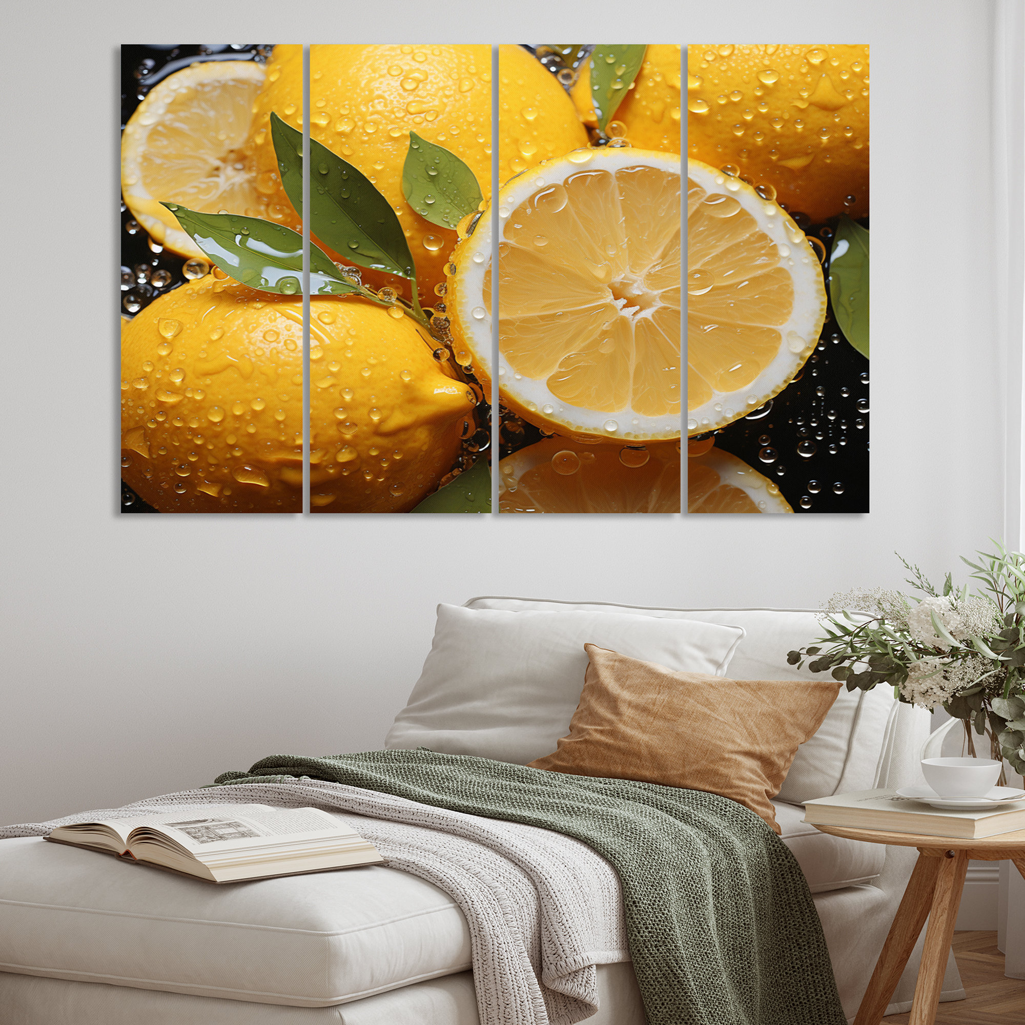 Design Art Fruit Pucker Lemon Pointillism I - Food & Beverage Wall Art ...