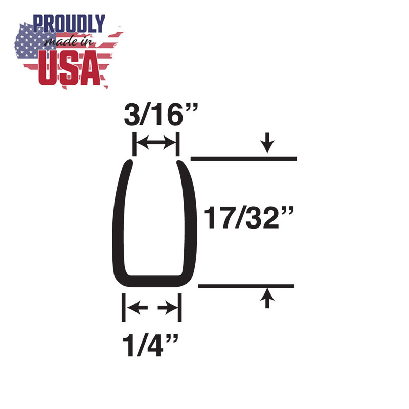 Outwater Plastic 0.53" Thick x 0.25" Wide x 36" Length Molding Track in ...