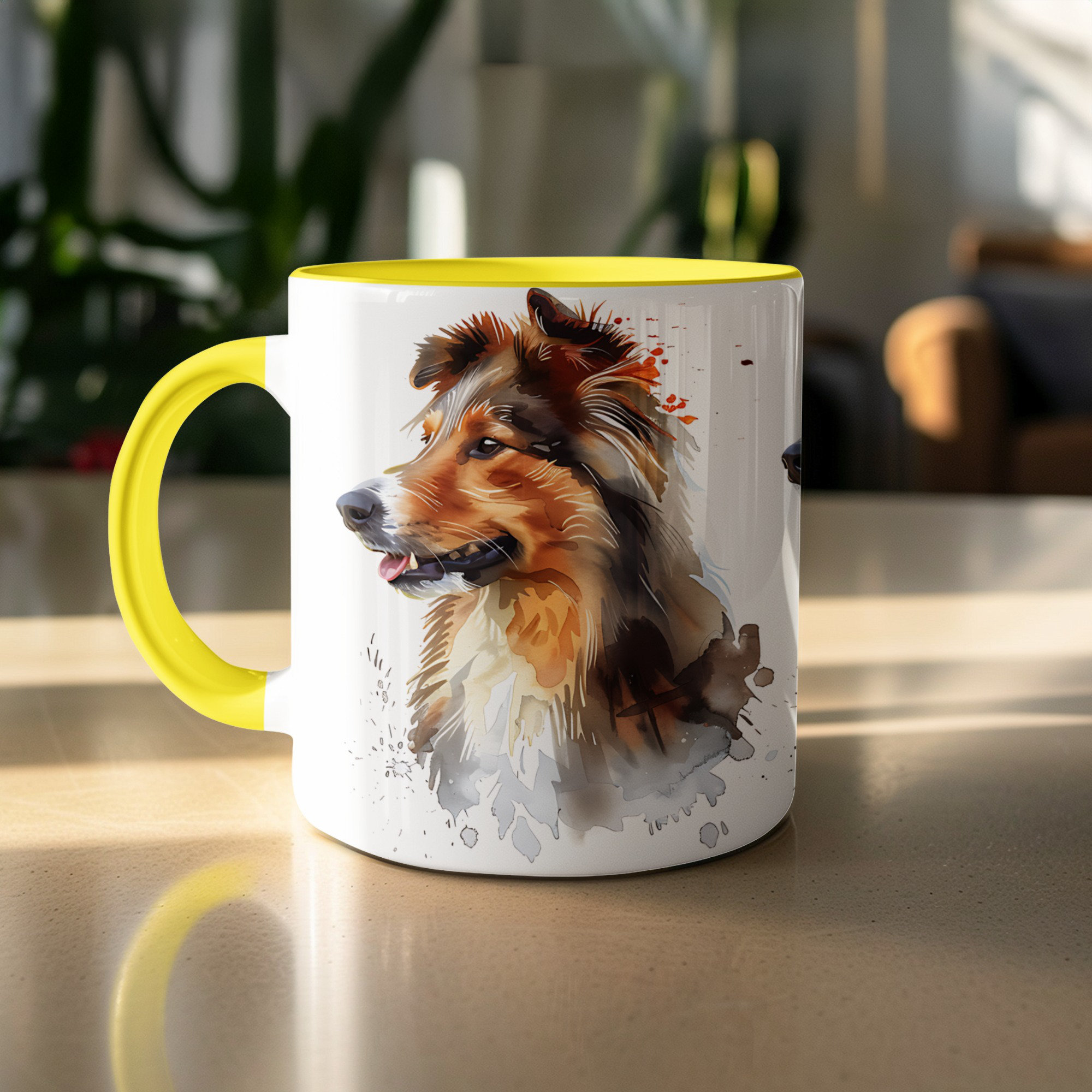 East Urban Home Adorable Border Collie Puppy Design 11oz Coffee Mug ...