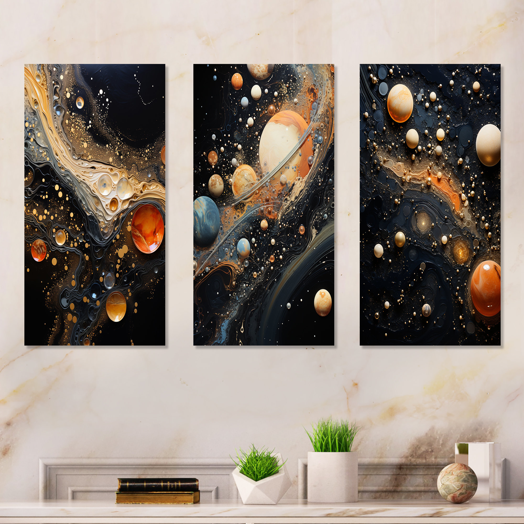 Wrought Studio™ Abstract Coffee Nitro Nebula | Wayfair