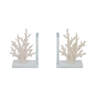Dovecove 2-Pieces Coral Polyresin Bookends, White | Wayfair