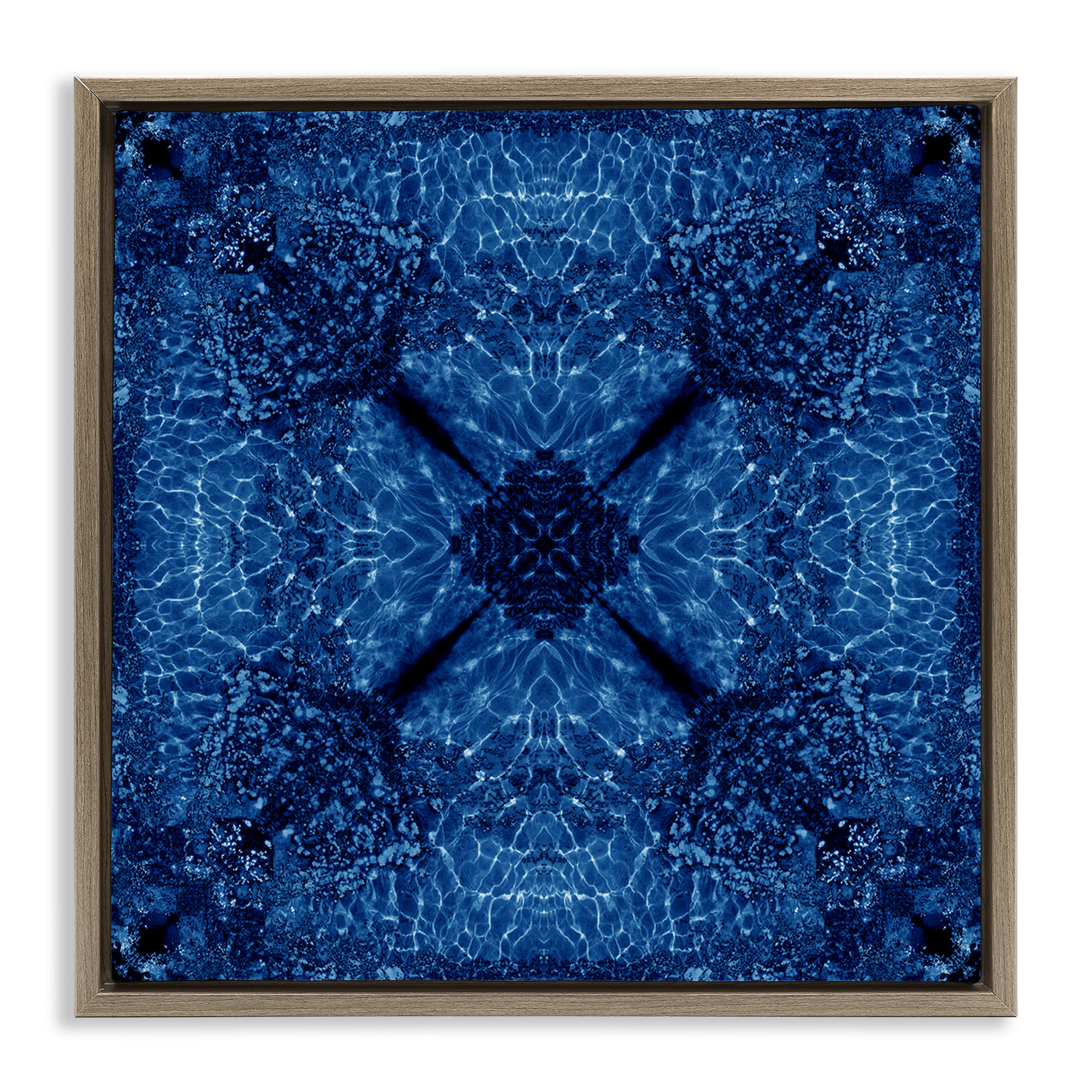 Wrought Studio™ Dark Blue Patterned Floating Frame Art by El Perkin ...