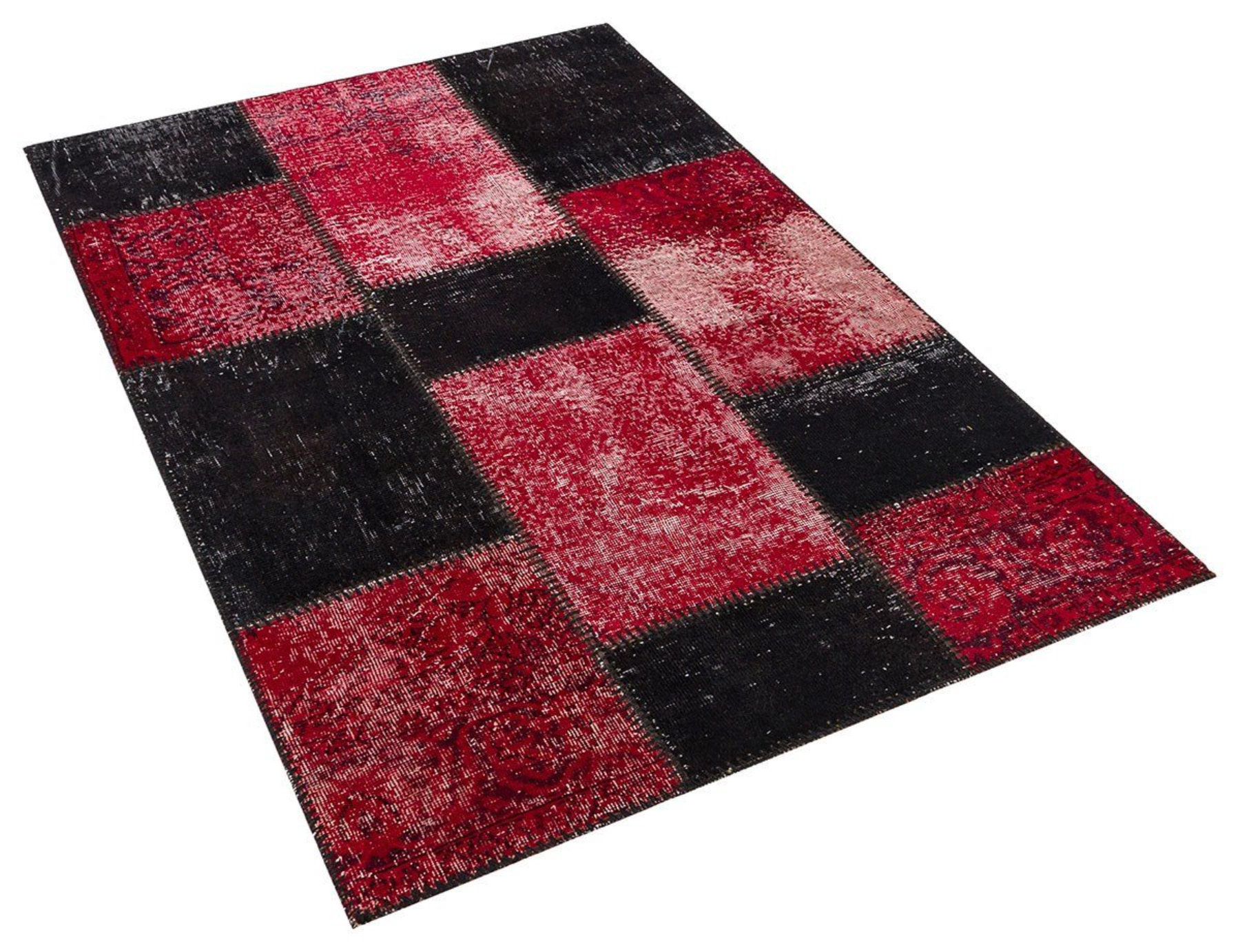 Isabelline Modern Kabishayan Handmade Red Black Area Rug | Wayfair