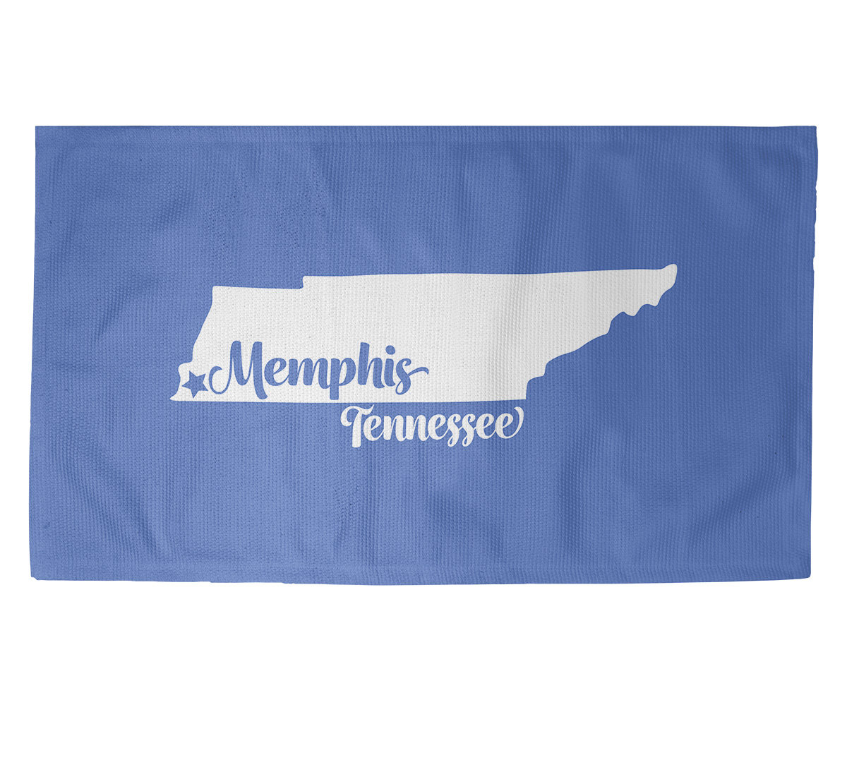 East Urban Home Memphis Tennessee Blue Area Rug | Wayfair