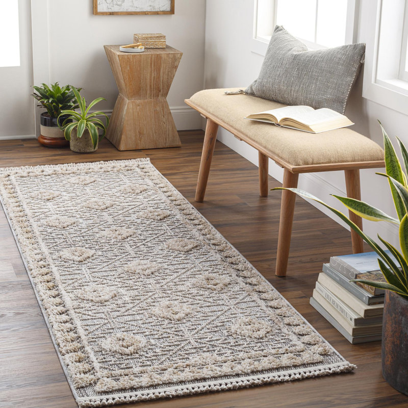 The Twillery Co.® Howden Moroccab Gray/Biege Area Rug & Reviews | Wayfair