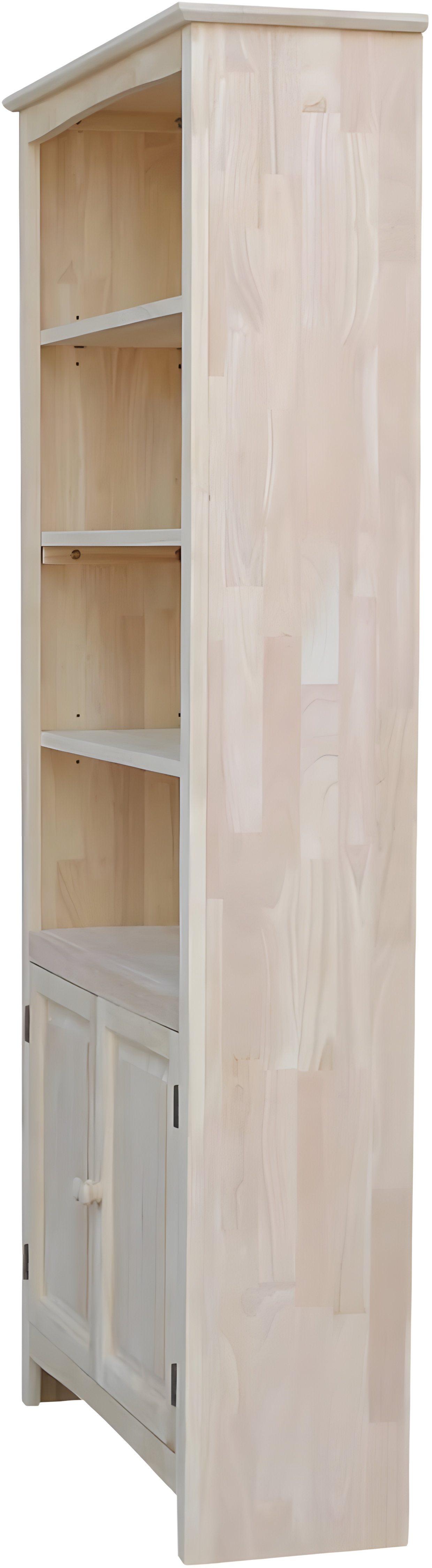 XMVJHOME Solid Parawood Shaker Bookcase, Unfinished Eco-Friendly ...