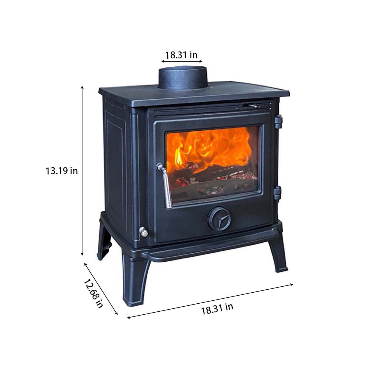 Hart Enjoy life Small domestic cast iron wood heating stove | Wayfair