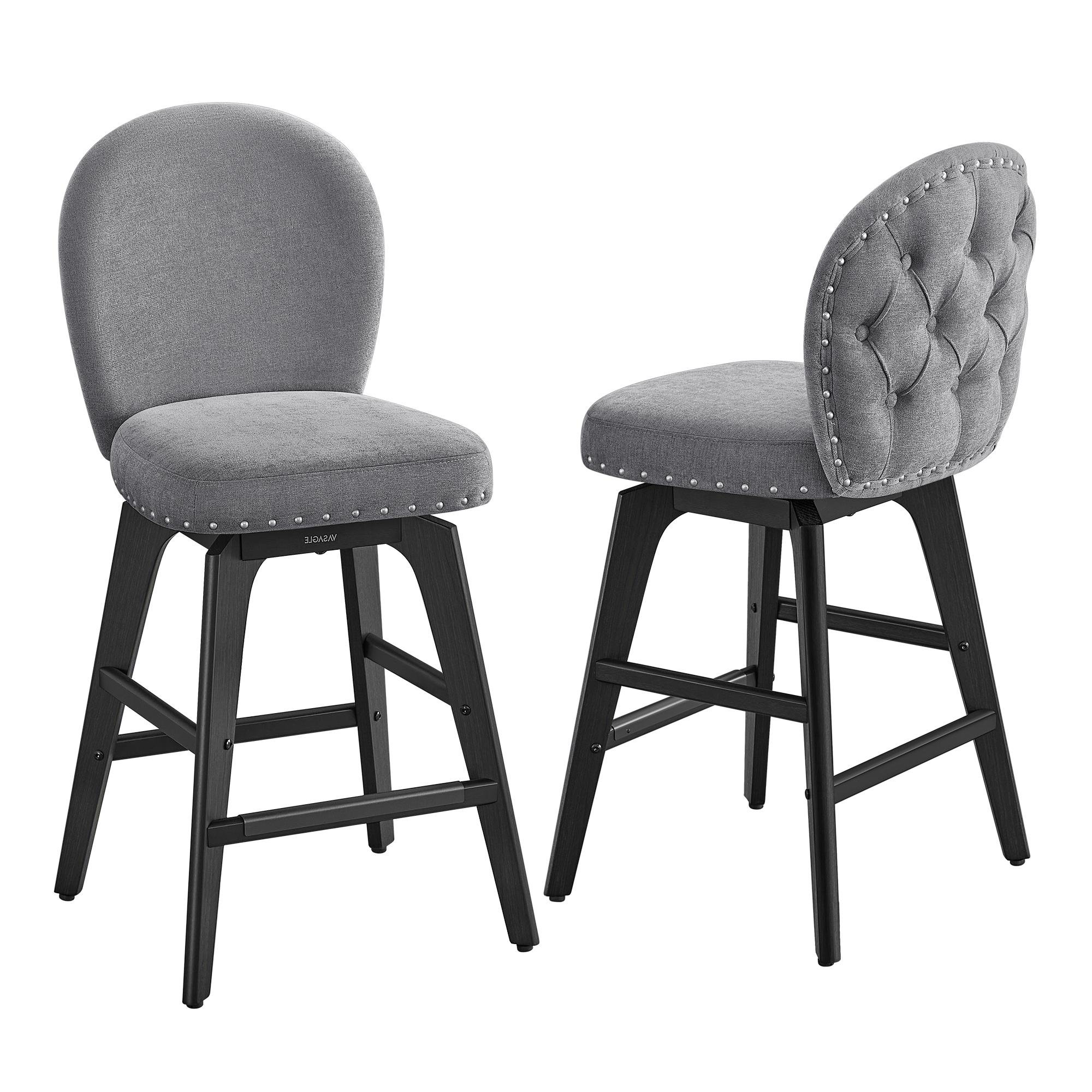 House of Hampton® Bar Stools Set Of 2, Swivel Counter Stools | Wayfair