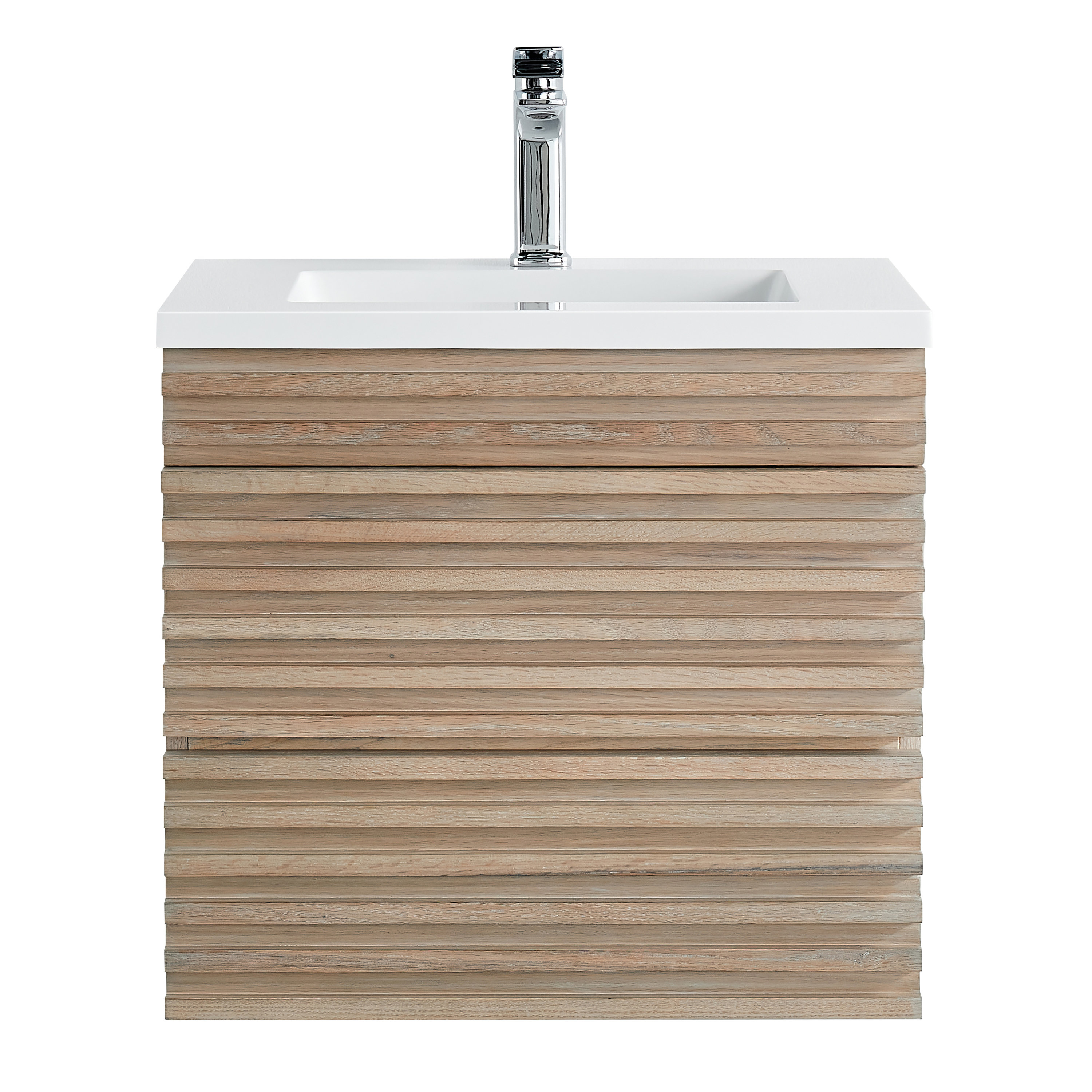 Ebern Designs Sonata 24" Single Bathroom Vanity with Integrated White ...