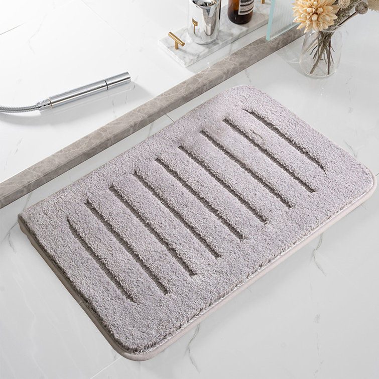 Ebern Designs Renfrow Microfiber Bath Mat | Wayfair