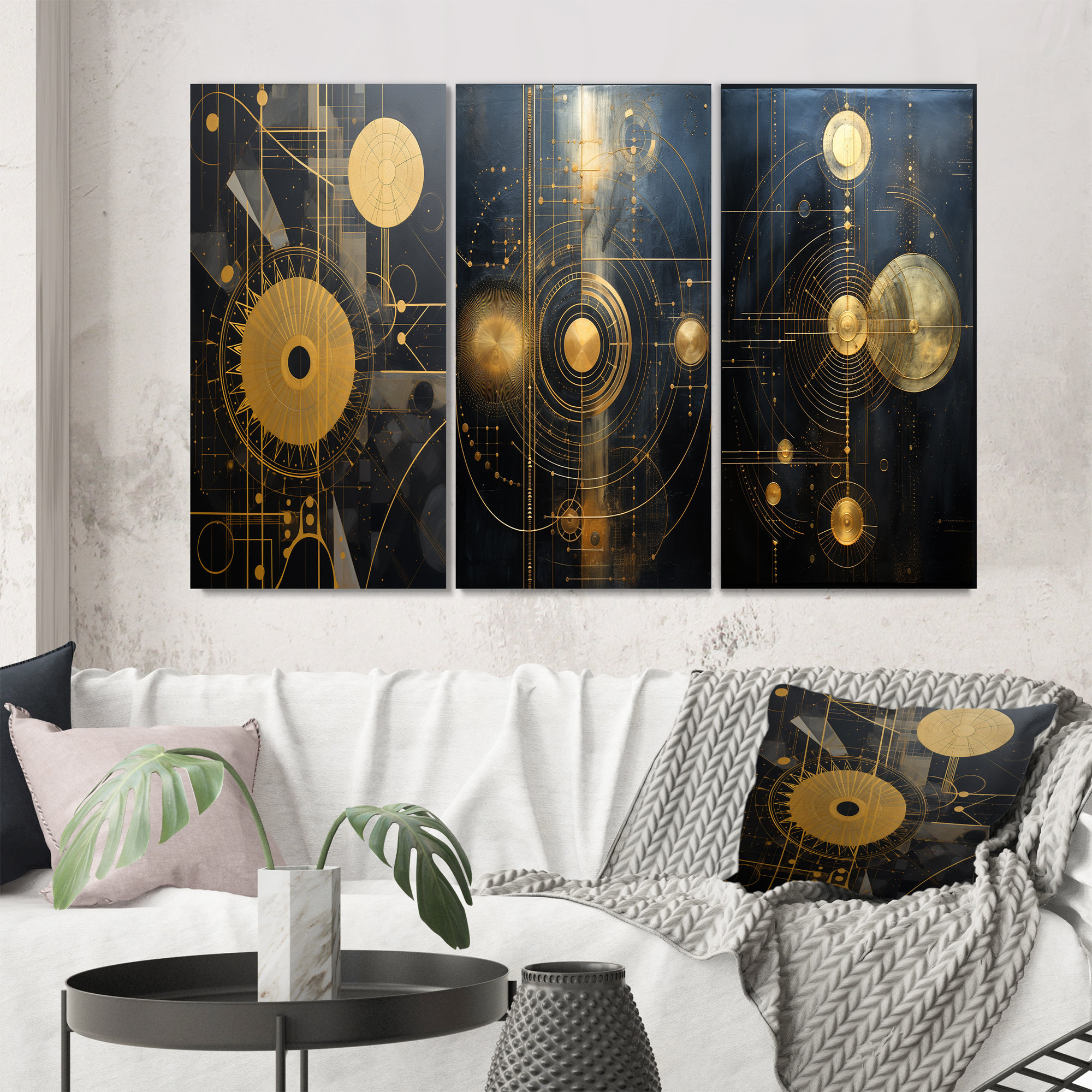 Red Barrel Studio® " Ancient Wisdom Of Atlantis Retro Geometry Gold II ...