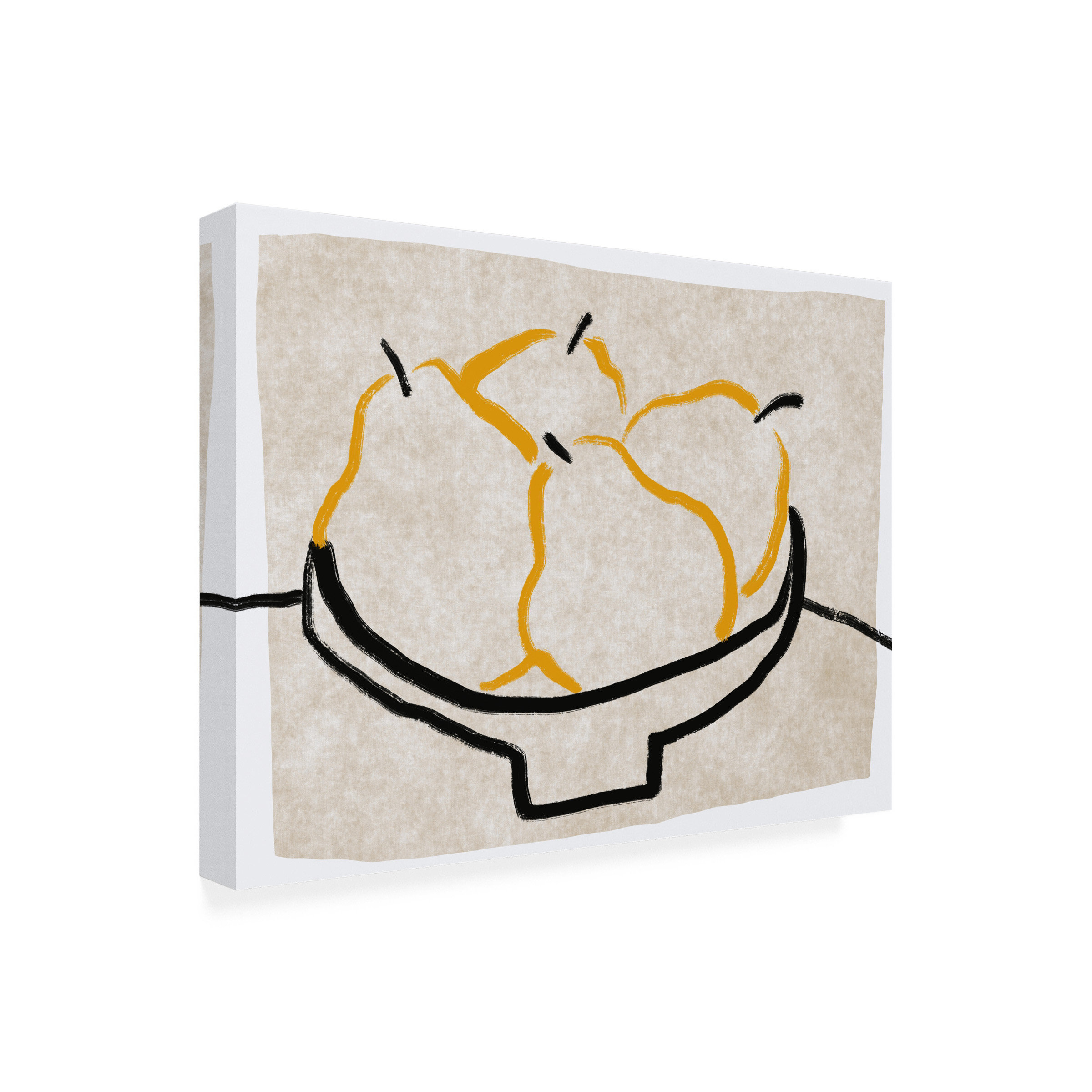 Trademark Fine Art Little Dean Line Art Pear Canvas Art | Wayfair