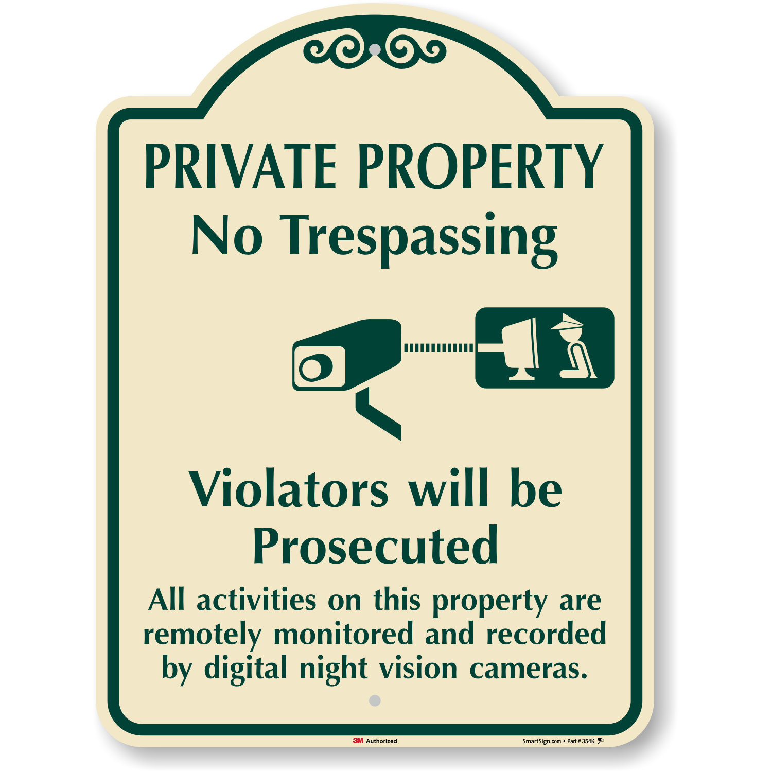 SmartSign Private Property, No Trespassing Signaturesign | Wayfair