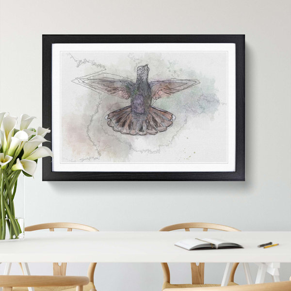 East Urban Home Wings of a Hummingbird in Abstract - Picture Frame ...