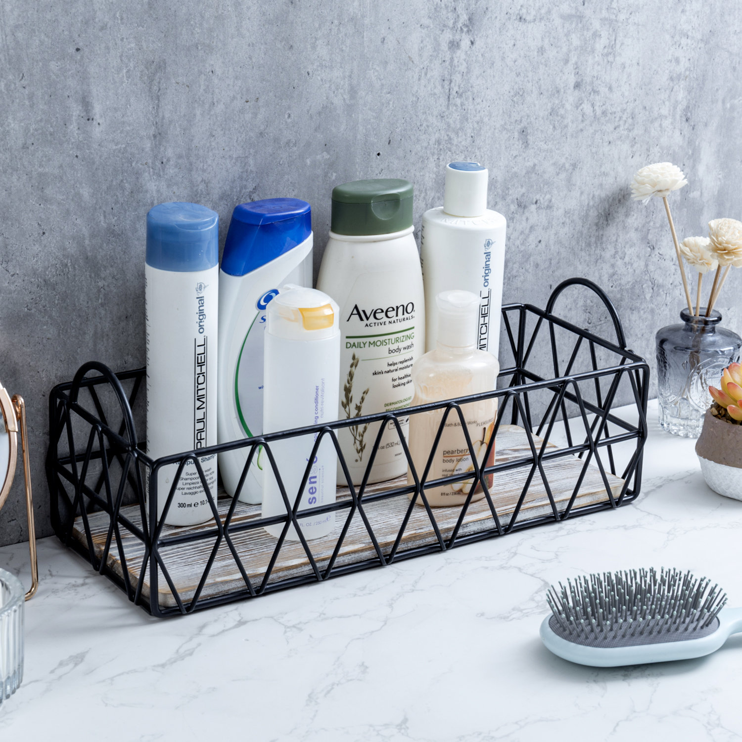 Gracie Oaks Amalbergas Metal Bathroom Accessory Tray | Wayfair