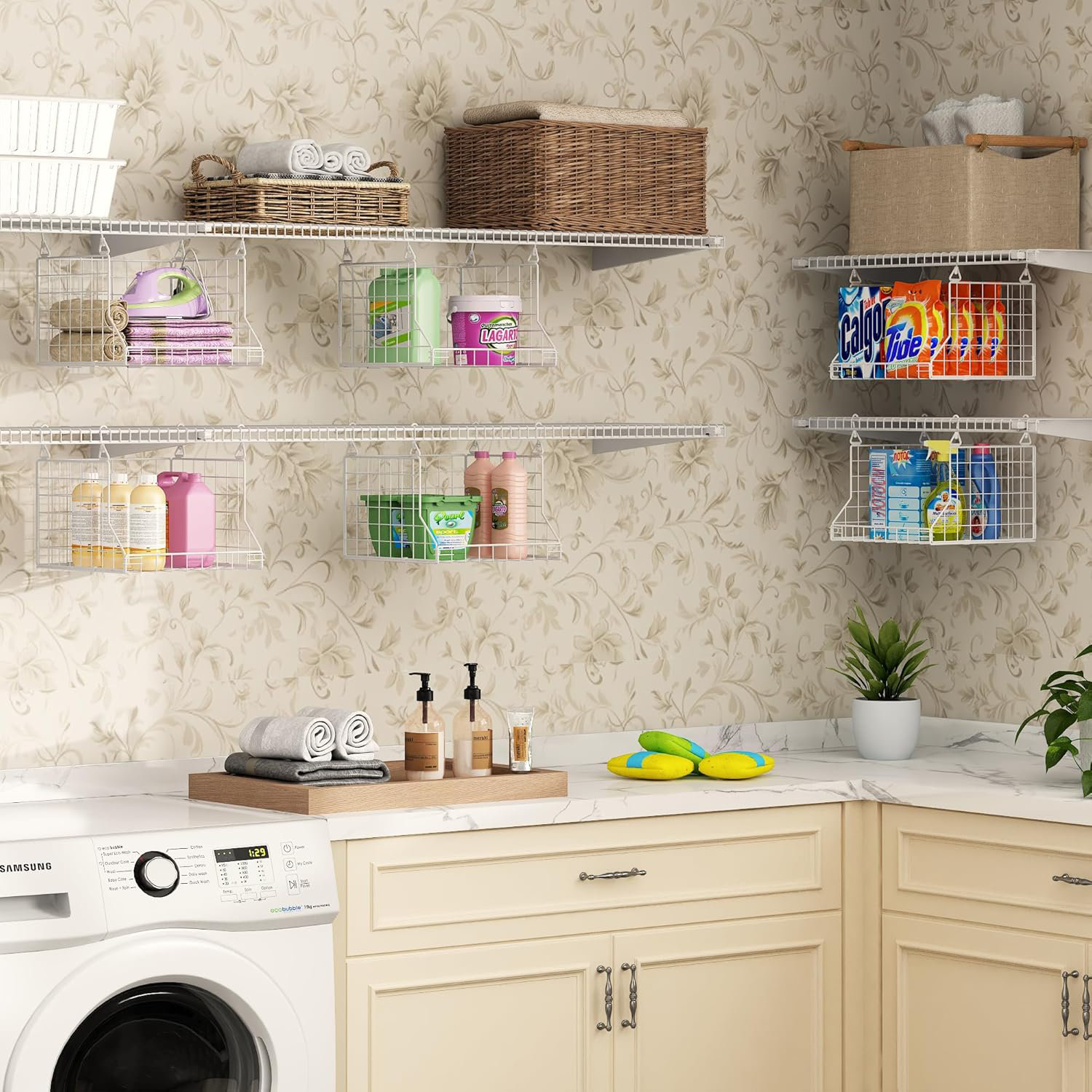 XIANGXIELISHE 3-Tier Foldable Laundry Basket Organizer With Rotating ...