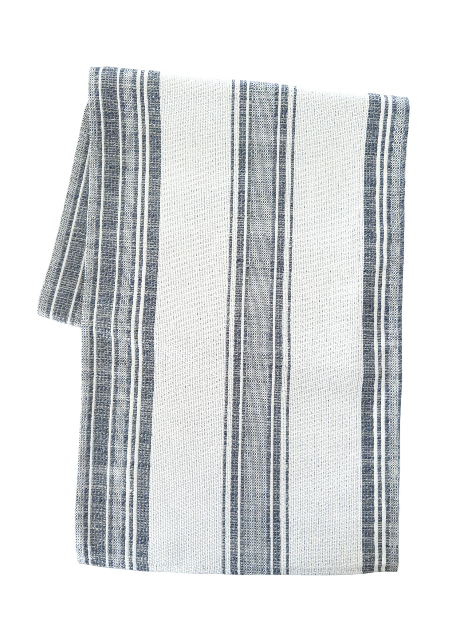 Anaya Beach Club Stripe Indigo Indoor Outdoor Table Runner | Perigold
