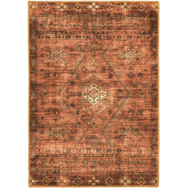 Bungalow Rose Mikinzie Machine Washable Persian Style Rug | Wayfair